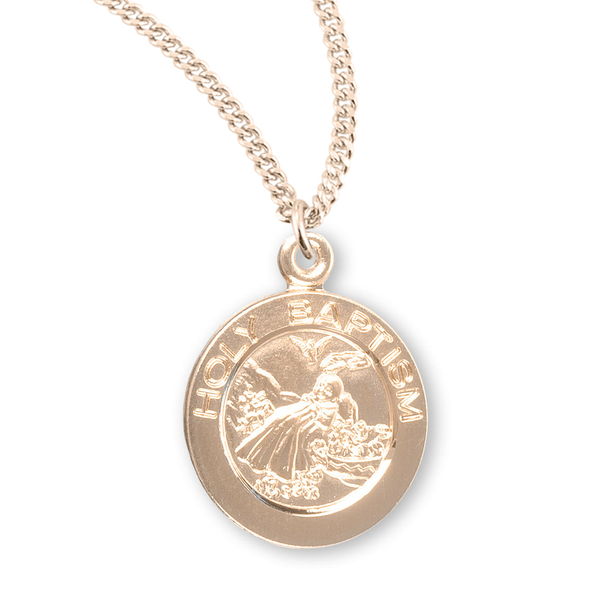 Gold Holy Baptism Medal — The Roman Catholic Store